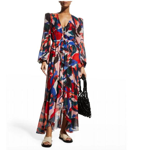 PatBO | Dresses | New Patbo Protea Long Sleeves Maxi Dress In Multi ...